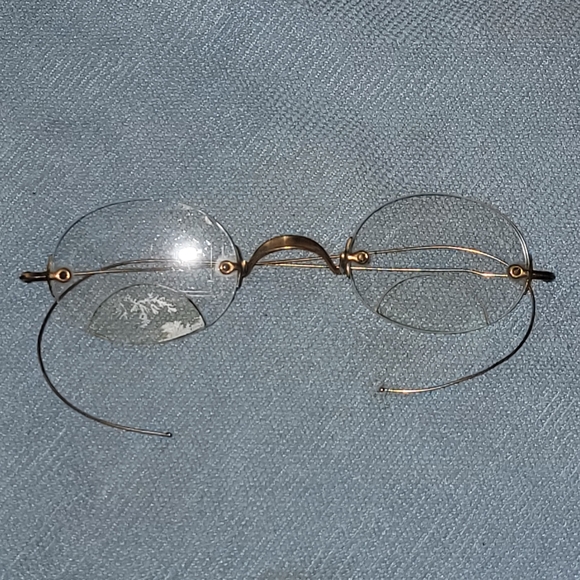 American Vintage | Other | Vintage Round Wire Rimless Bifocals Thin ...